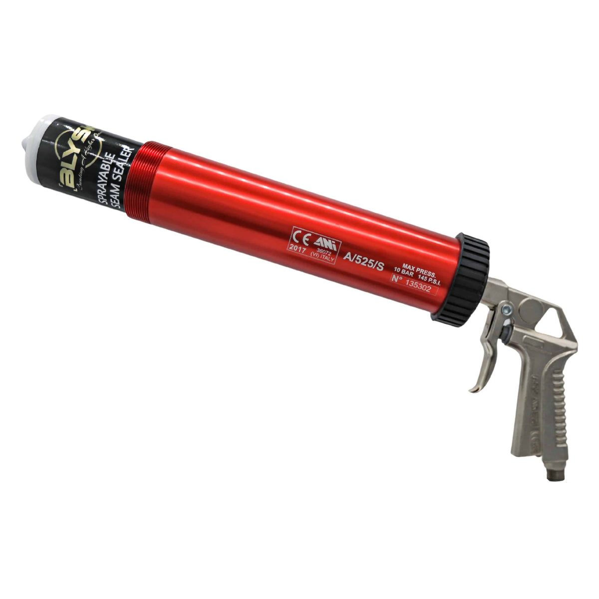 A/525/S: Seam Sealing Gun For Cartridges With Rapid Air Exhaust Valve